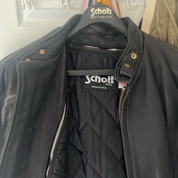 Schott NYC | Jackets & Coats | Vintage Schott Leather Jacket Size 46 ...